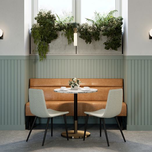 Orbit Restaurant Round Dining Table - Porcelain | West Elm