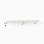 Linear White Lacquer Wall Shelves with Prism Brackets | West Elm