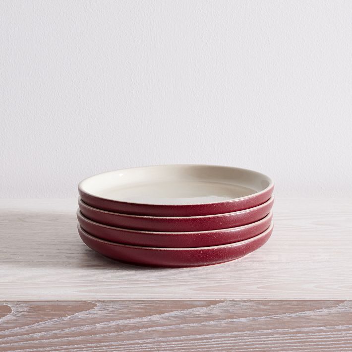 Kaloh Salad Plate Burgundy Set | West Elm