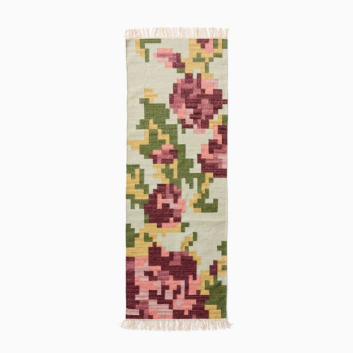 Pixel Floral Rug | West Elm
