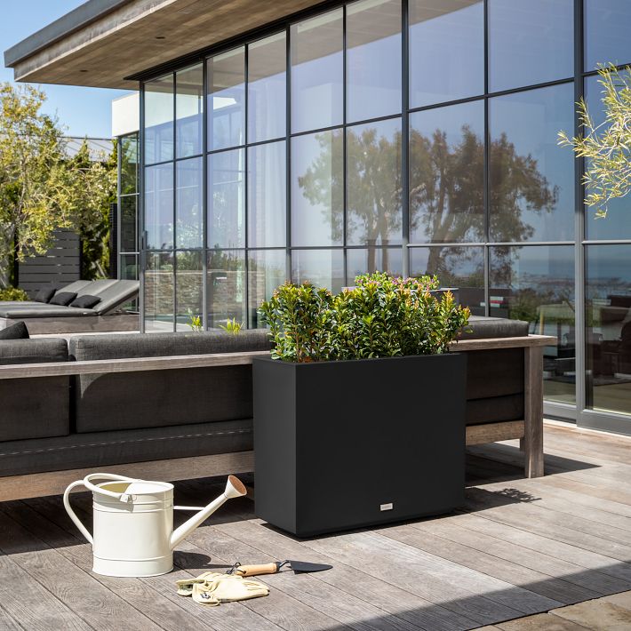 Veradek Block Series Indoor/Outdoor Plastic Span Planters | West Elm