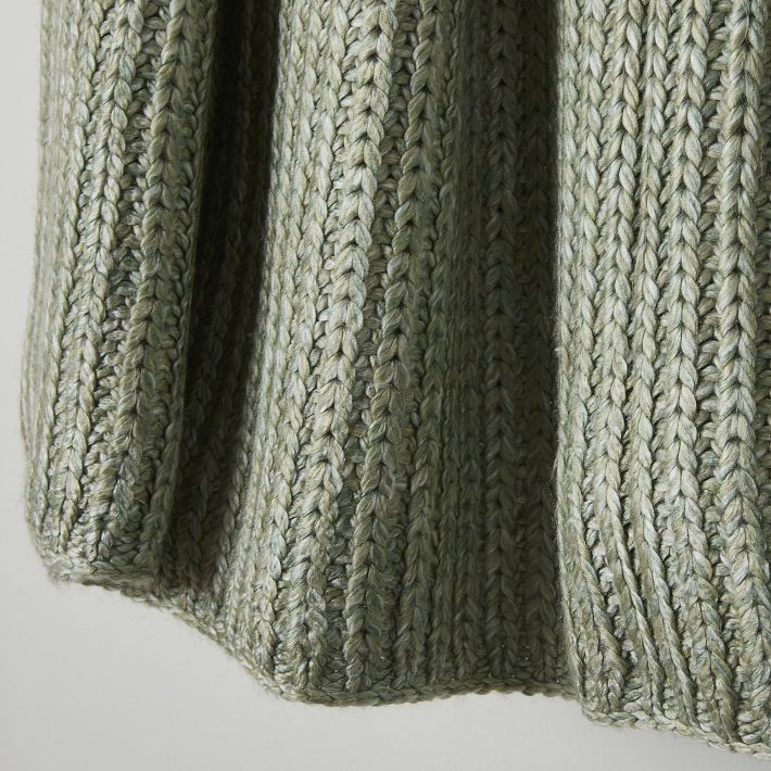 Marled Rib Knit Throw | West Elm