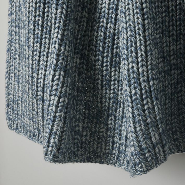 Marled Rib Knit Throw | West Elm