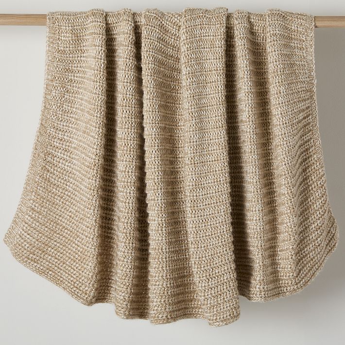 Marled Rib Knit Throw | West Elm