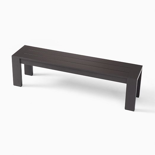 Telluride Aluminum Outdoor Dining Bench (66") | West Elm