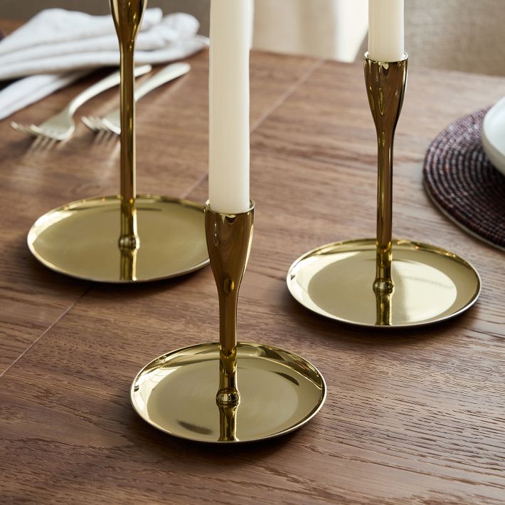 Kuba Metal Taper Holders | West Elm