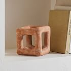 Diego Olivero Cube Terracotta Object | West Elm