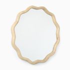 Round Wavy Wood Wall Mirror (26") | West Elm