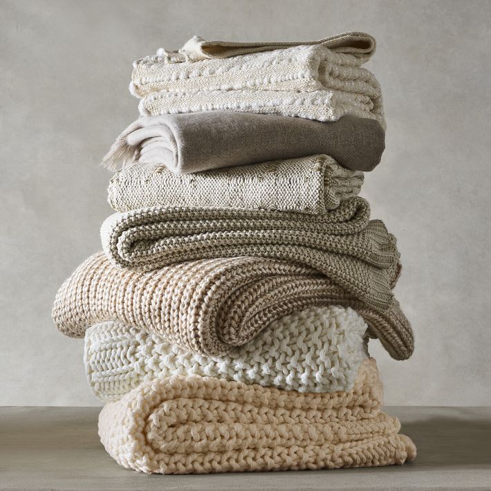 Marled Rib Knit Throw | West Elm