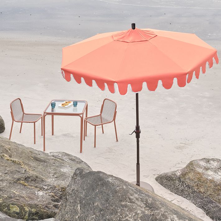 Scallop Edge Outdoor Umbrella (9') | West Elm