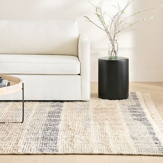 Grid Plaid Shag Rug | West Elm