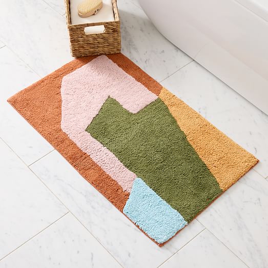 Angled Modern Bath Mat | West Elm
