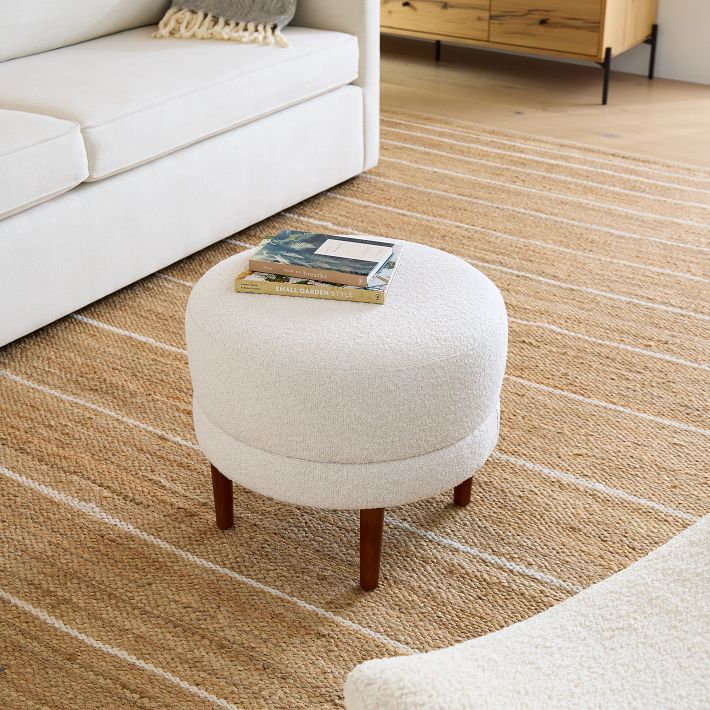 Emmett Round Loft Ottoman | West Elm