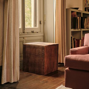 Colin King Rustic Wood Side Table (20") | West Elm