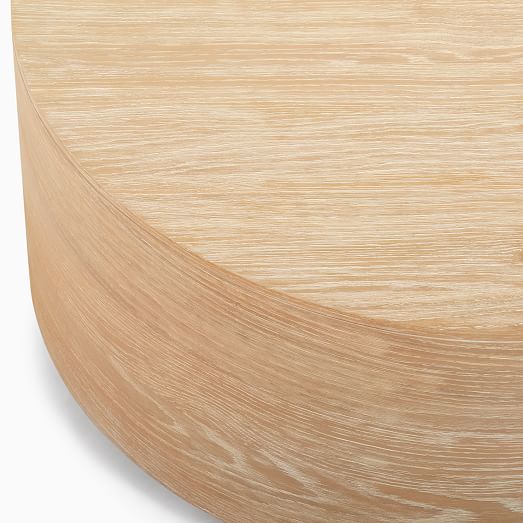 Volume Round Drum Coffee Table - Wood | Modern Living Room Furniture ...