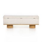 Round Plinth Legs Storage Bench (55") | West Elm