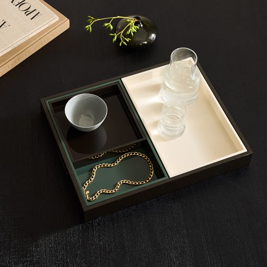 Lacquer Wood Trays Bundle - Cool | West Elm
