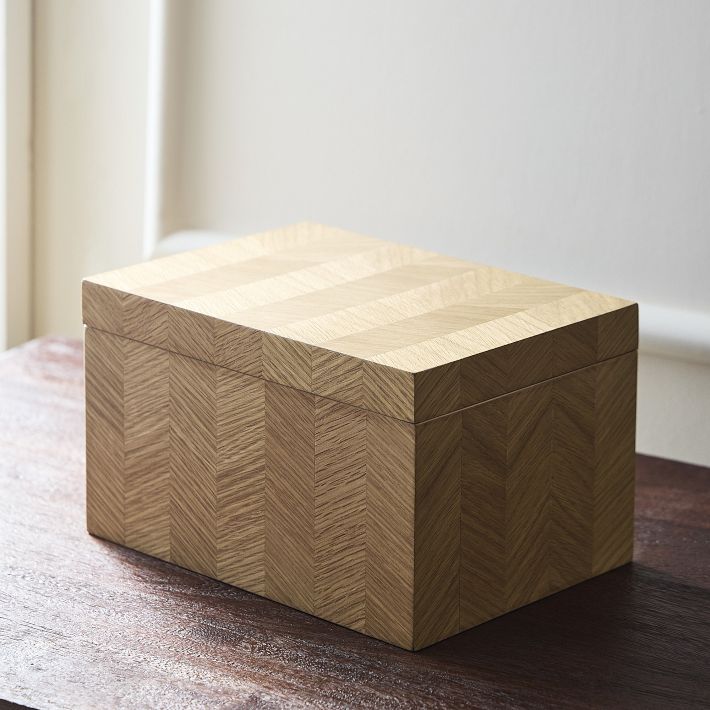 Georgia Graphic Wood Jewellery Box | West Elm
