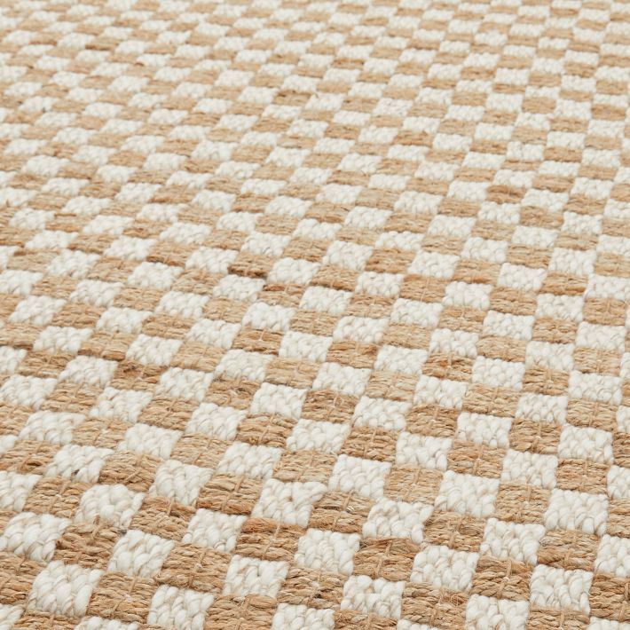Chess Weave Wool & Jute Rug Swatch | West Elm