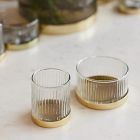 Fleck Fluted Glass Votive Set | West Elm