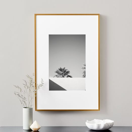 Metal Gallery Picture Frame - Matte Gold | West Elm