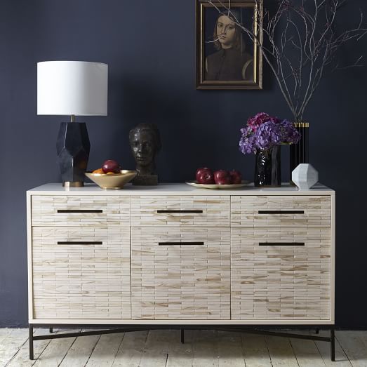 Wood Tiled Buffet Table | West Elm