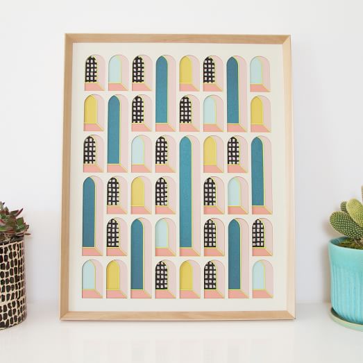 Molly M Framed Wall Art - Viaduct Neon | West Elm