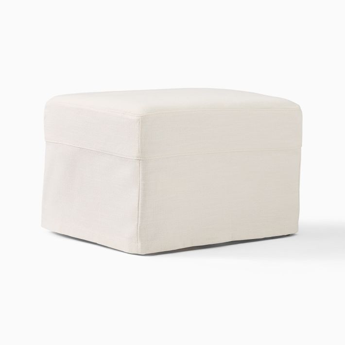 Haven Slipcover Ottoman | West Elm