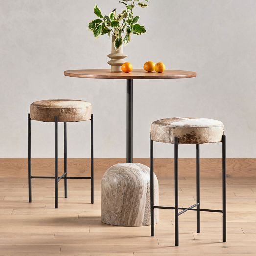 Modern Marble Round Bar & Counter Tables (32") | West Elm