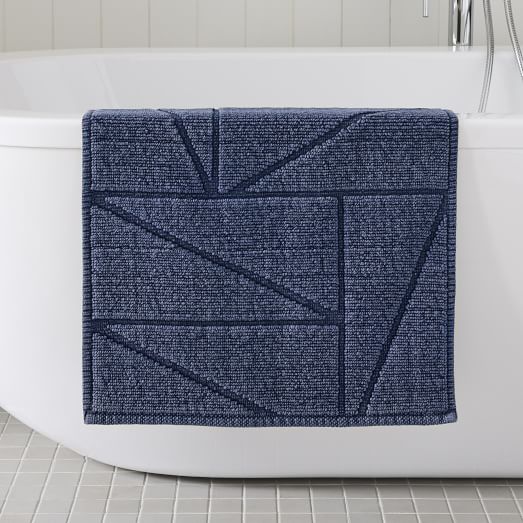 Organic Triangle Sculpted Bath Mat | West Elm