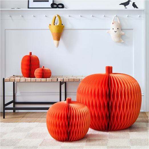 Halloween Paper Accordion Pumpkins | West Elm