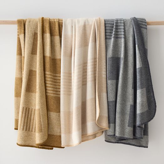 Brushed Woven Modern Throw | West Elm