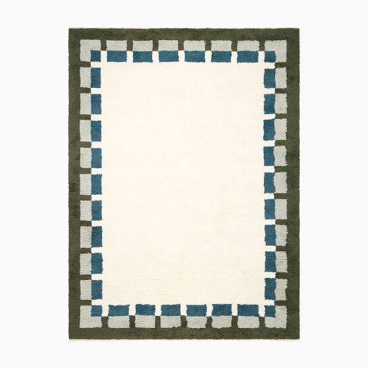 Framed Blocks Shag Rug | West Elm