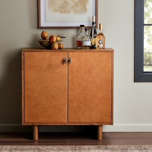 Garfield Leather Cabinet (35") | West Elm