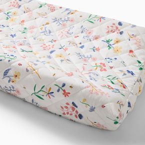 Organic Little Garden Floral Changing Pad Cover | West Elm