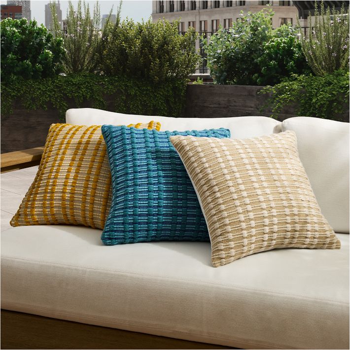Outdoor Chunky Linear Pillow | West Elm