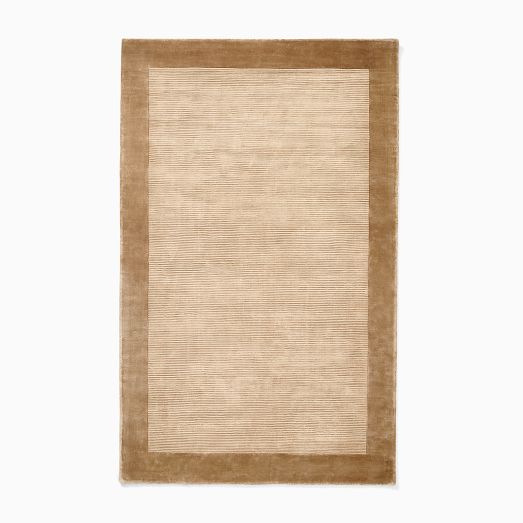 Open Box: TENCEL™ Frame Rug | West Elm