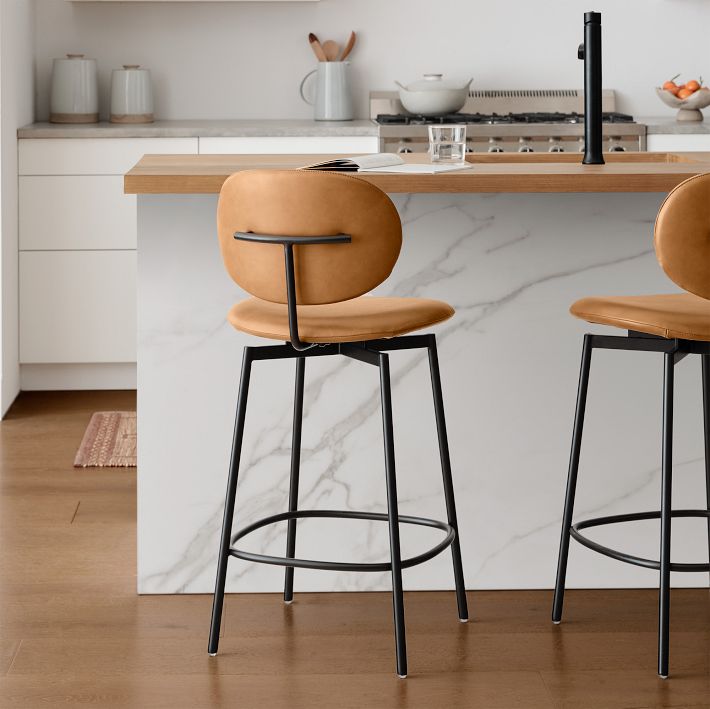 Flynn Leather Bar & Counter Stool | West Elm