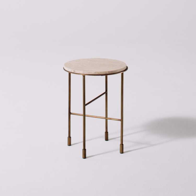 Fay Travertine Side Table (13.5") | West Elm