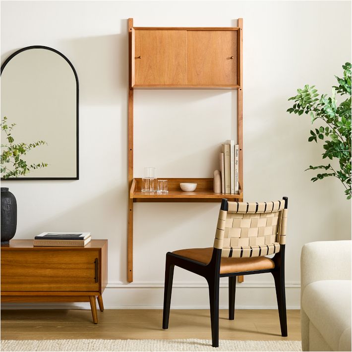 Mid-Century Modular Storage Wall Desk | West Elm