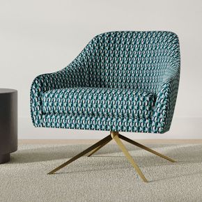 Roar & Rabbit™ Swivel Chair - Patterned | West Elm