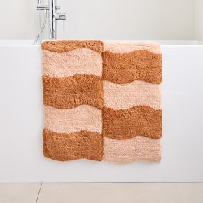 Wavy Blocks Bath Mat | West Elm