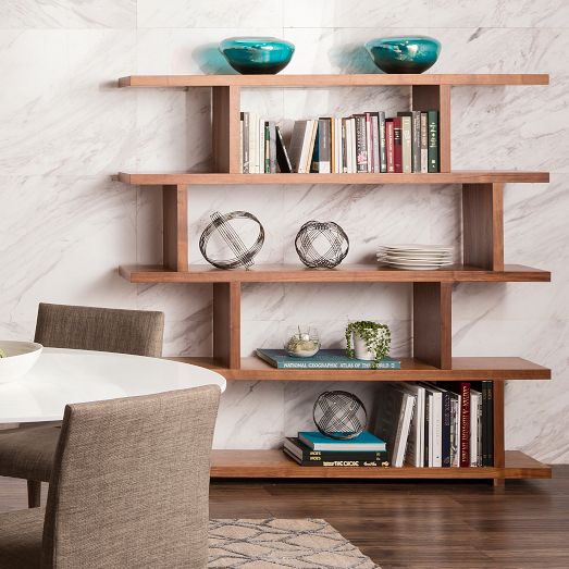 Modern Staggered Bookshelf | West Elm