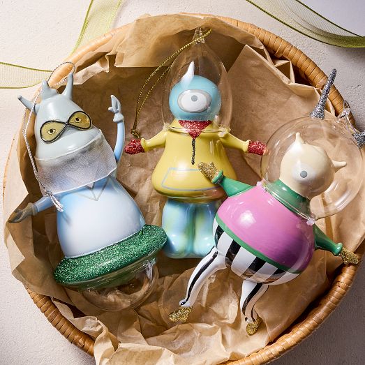Glass Alien Ornaments | West Elm