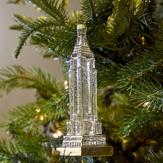 Glass Empire State Building Ornament | West Elm