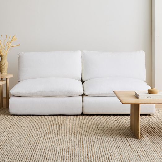 Hampton Modular Armless Sofa (78"–117") | West Elm