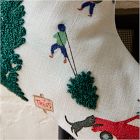 Embroidered Cotton Tree Farm Stocking | West Elm