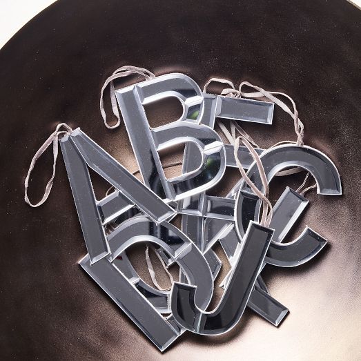 Mirrored Initial Ornaments | West Elm