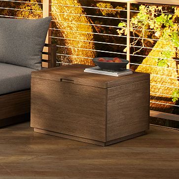 Outdoor accent table with storage store