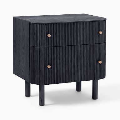 Black wood nightstand store